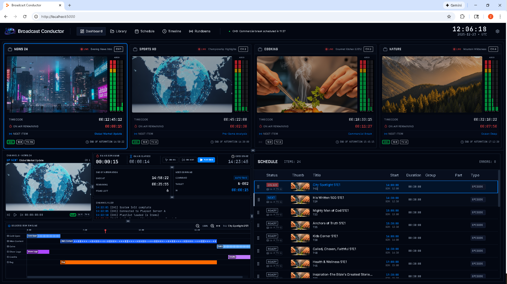 Broadcast Conductor - TV Scheduling and Playout Automation | Dedicated ...